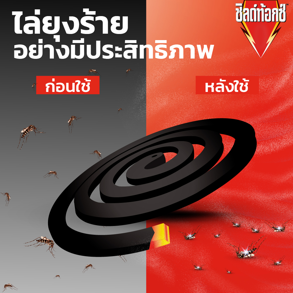 Shieldtox Coil 60 กล่อง ชิลด์ท้อกซ์ ยาจุด กันยุง cockroach killer สูตร ...