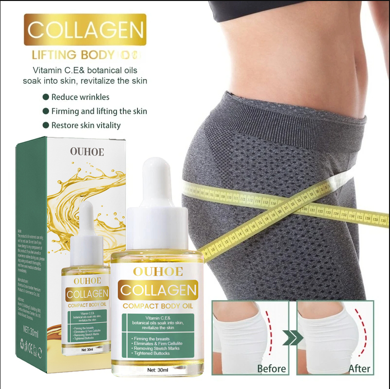 Collagen Boosting Body Oil Firming Arms Belly Fat Beautifying Buttocks ...