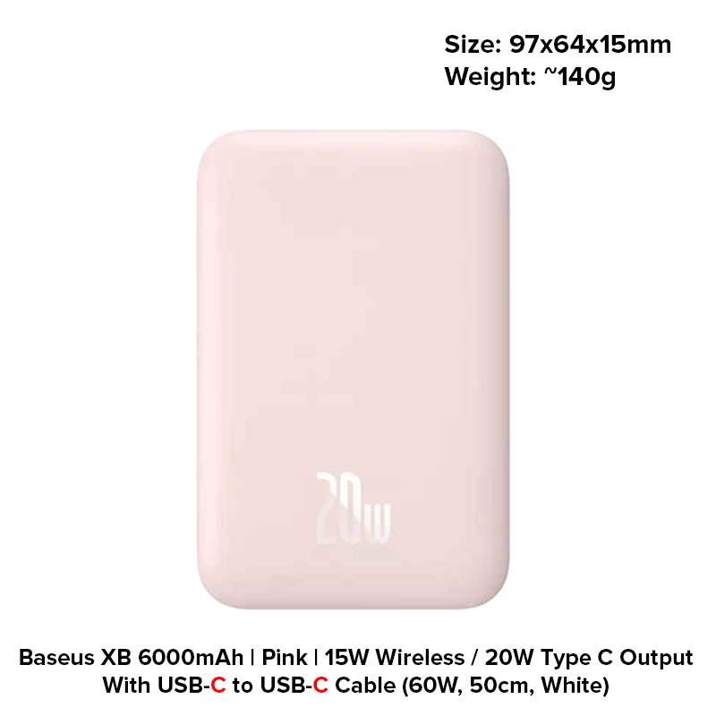 (SG) Baseus MagSafe Compatible Wireless Magnetic Charging Power Bank ...