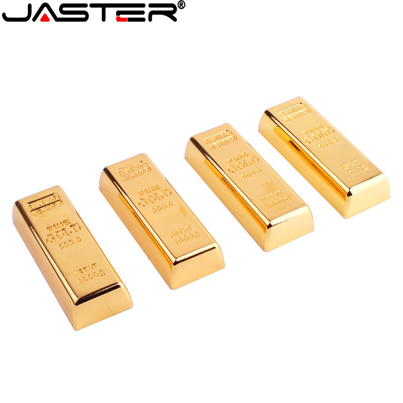 JASTER Gold Bar Pen Drive 64GB Metal Usb Flash Drive 32GB High Speed ...