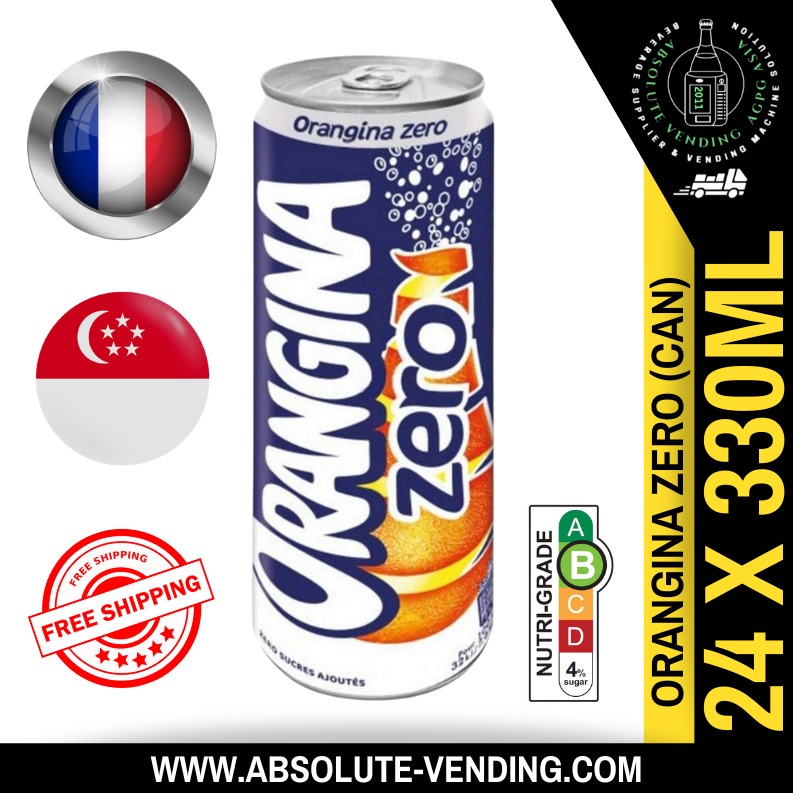 [CARTON] ORANGINA ZERO Pulpy 330ML X 24 (CAN) | Lazada Singapore