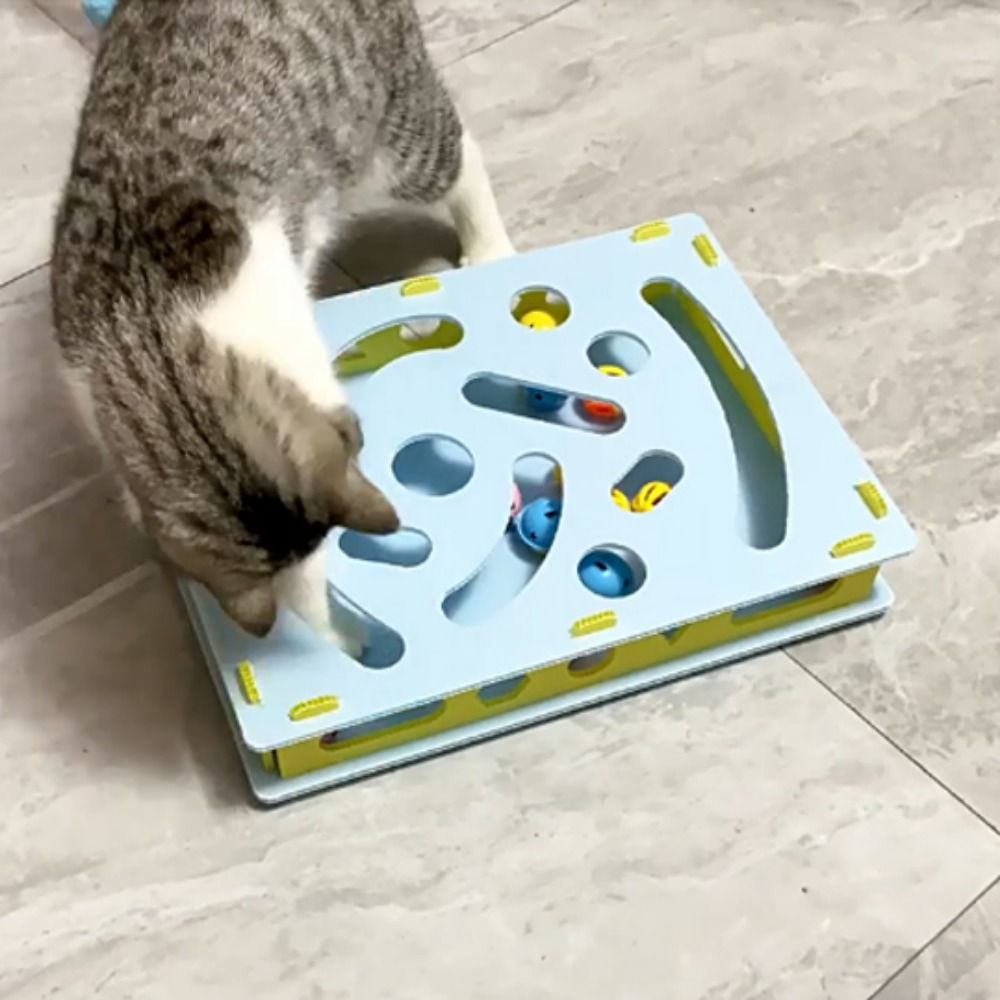 Pet Supplies Multi Hole Cat Maze Toys Detachable Puzzle Cat Toy ...