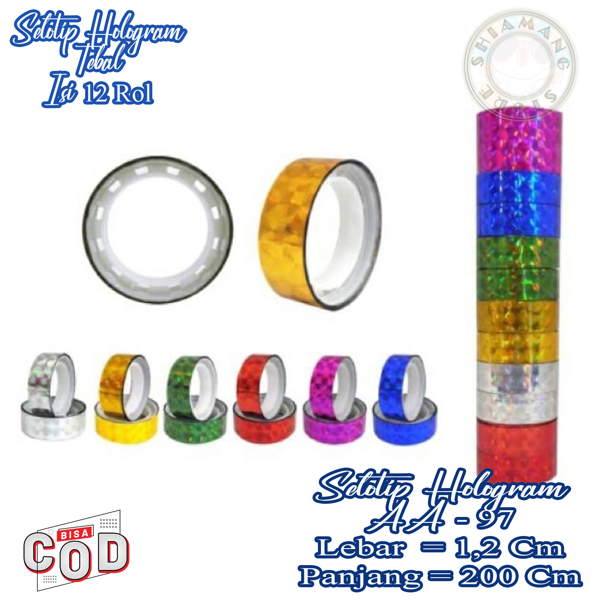 1 slop isi 12 Rol / Isolasi hologram / solasi hologram / solatif ...