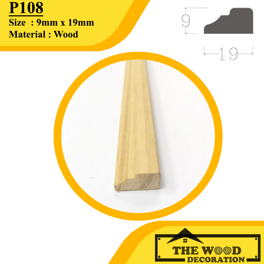 Wainscoting (P108) Wood Moulding/ Wainscoting Decoration/ Bingkai Kayu ...