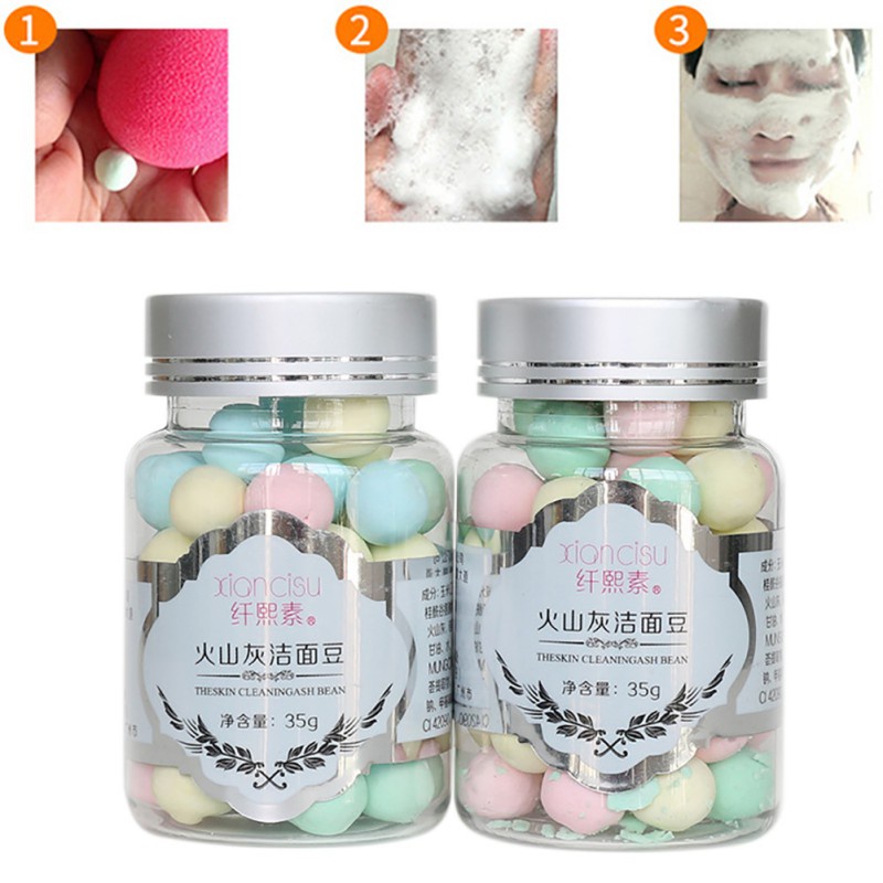 Face Cleaning 44pcs Beans Foam Deep Cleansing Foam Amino Acid Facial ...