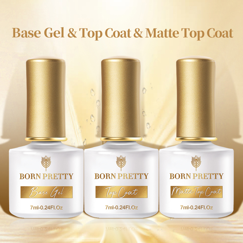 BORN PRETTY 4ขวด/ชุด7Ml เจลยาทาเล็บเจลยูวี Sosk Off UV LED ฟังก์ชั่นเจล No Wipe Base Coat Super ...