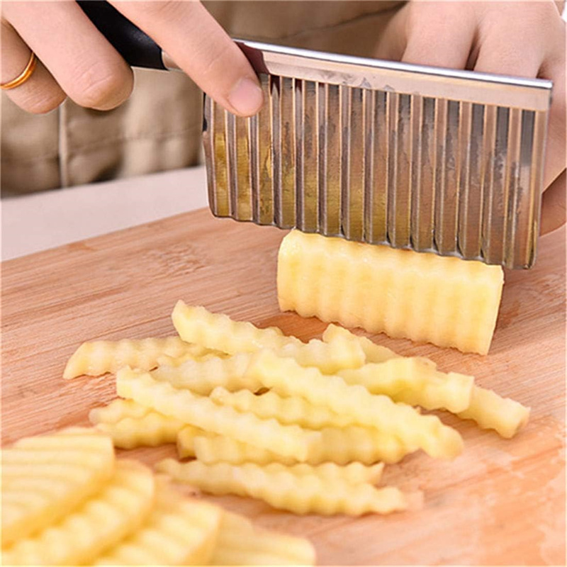 Multifunctional Potato Wavy Edged Knife , Stainless Steel Chopper Salad ...