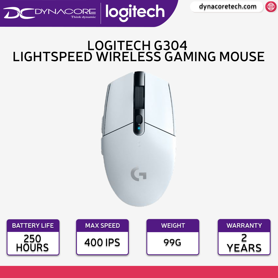Logitech G304 White LIGHTSPEED Wireless Gaming Mouse 910-005293 ...