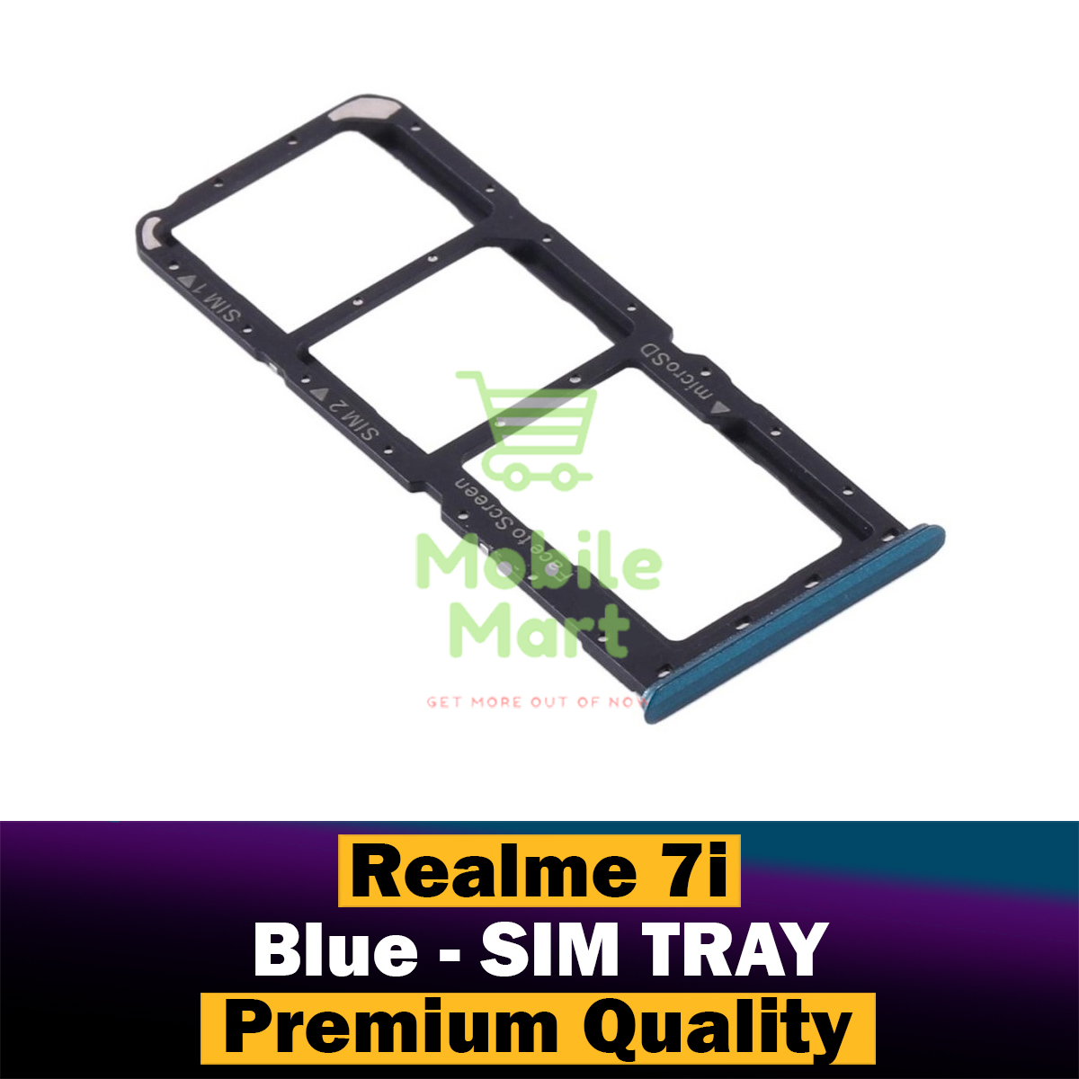 Realme 7i SIM Tray Sim Jacket Sim Slot Sim Door For Realme 7i - Blue ...