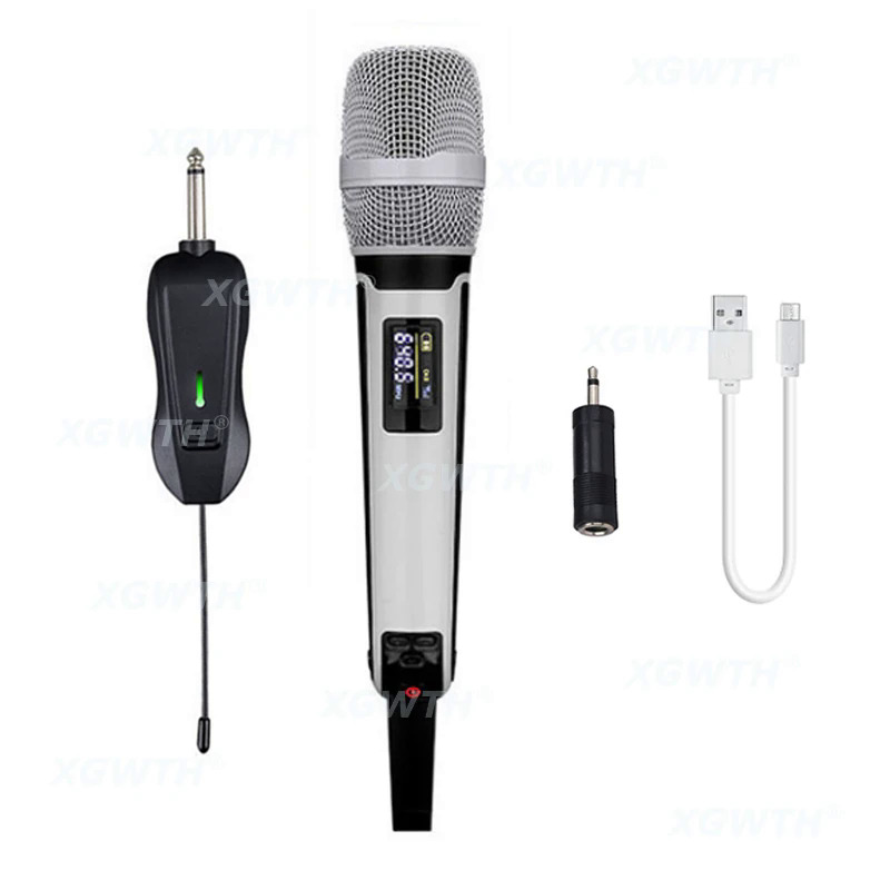 UHF Wireless Microphone Table Conference Mic System Portable Gooseneck Karaoke Handheld Dynamic ...