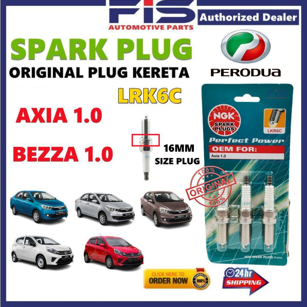 FIS NGK Original Spark Plug Perodua Bezza 1.0 Axia 1.0 LKR6C Plug ...