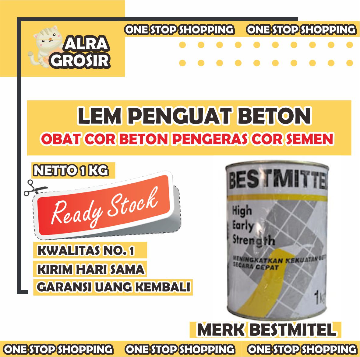 LEM PENGUAT BETON OBAT COR BETON PENGERAS COR SEMEN BESTMITEL 1 KG ...