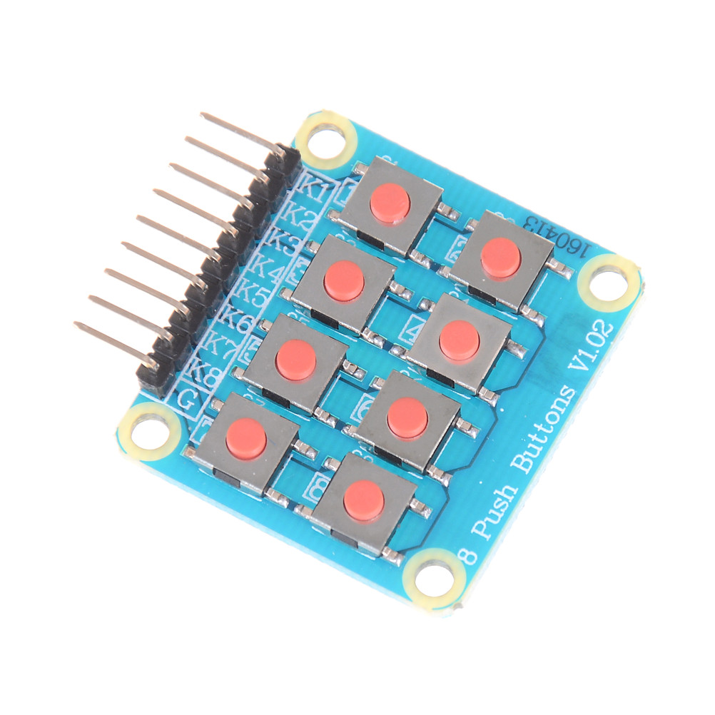 【TrendGlobe】2x4 Keypad Matrix 8key Keyboard Module 8 Push Buttons V1.00 ...