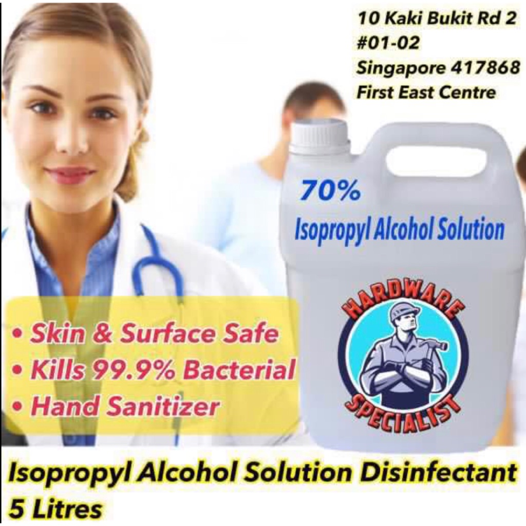 Hardware Specialist Isopropyl Alcohol Solution Disinfectant / Hand Sanitizer (IPA 70%) (IPA 90% ...