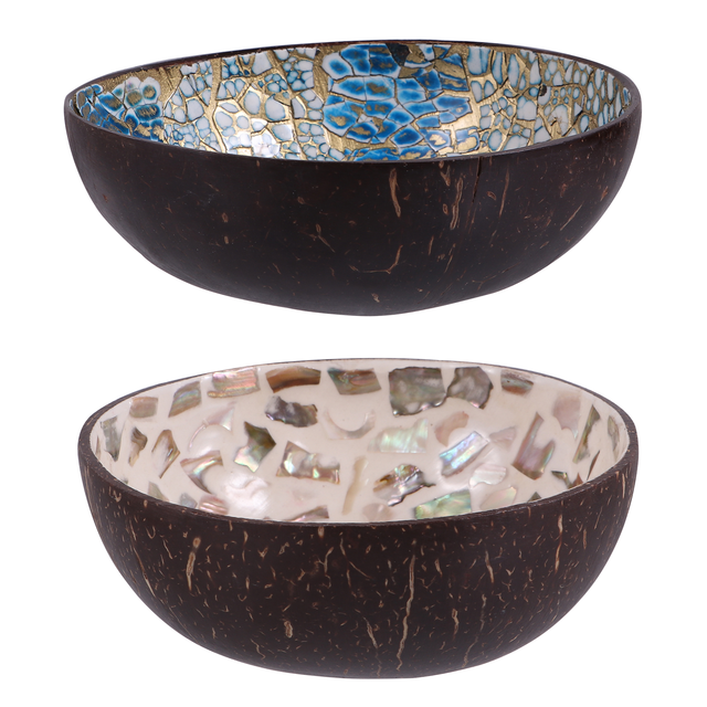 【LoLular design】2 Pcs Coconut Shell Bowl Desk Per Storage Porch Key ...