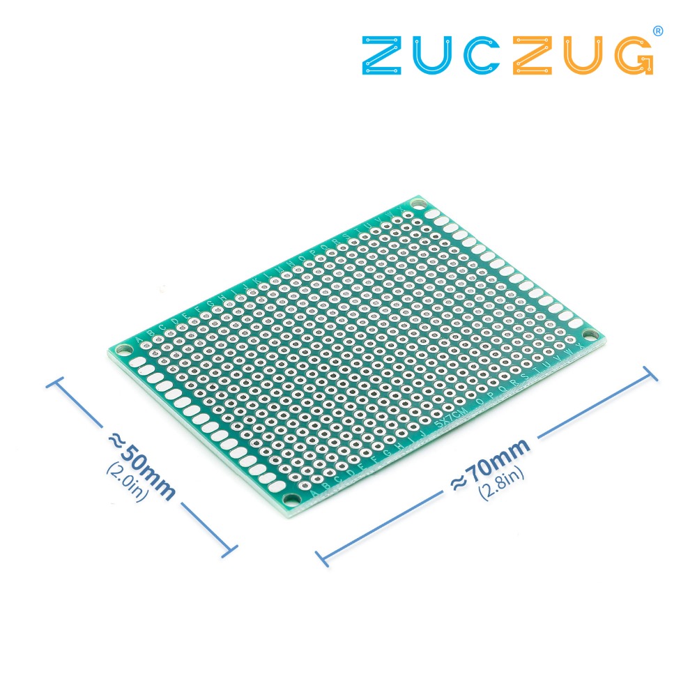 5*7 Double-side Spray Tin Plate Universal Experiment PCB Circuit Hole ...