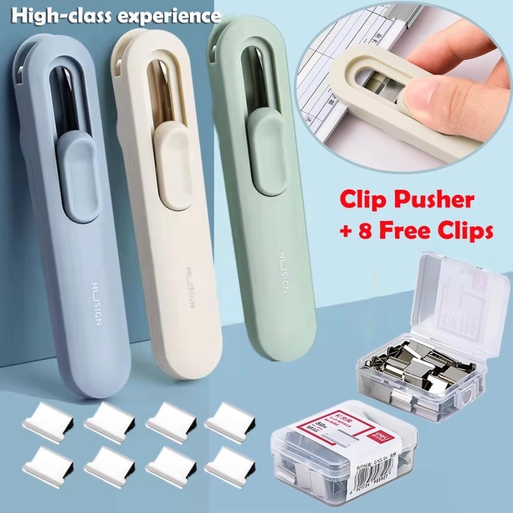 New Traceless Design Mini Stapler Push Operation No-Staple Hand Clamp ...