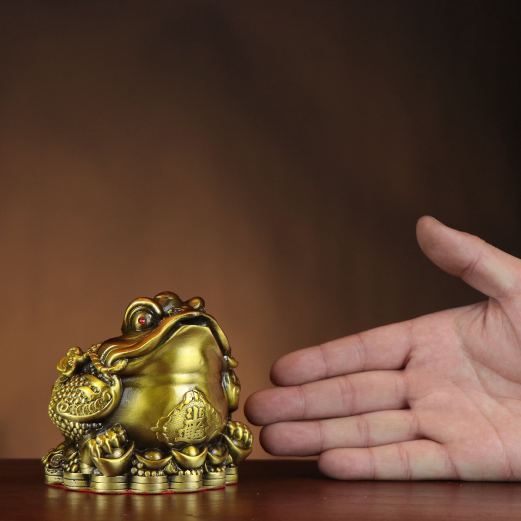 Copper Three Legged Fortune Toad Feng Shui Money Frog Toad Wealth Toads ...