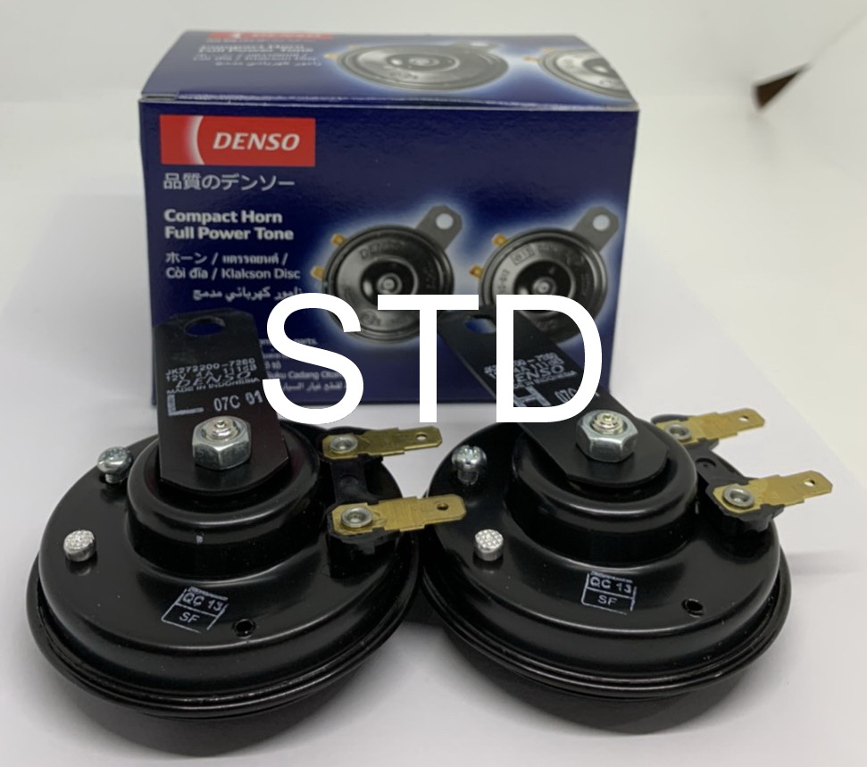 แตรรถยนต์ DENSO เดนโซ่ ( แตรปริ้นสีดำ ) 12V ขนาด 72 mm. | Lazada.co.th