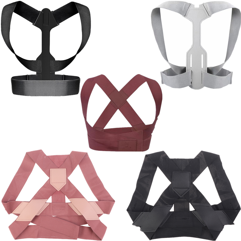Adjustable Elastic Back Support Belt Chest Posture Corrector Men Women ...