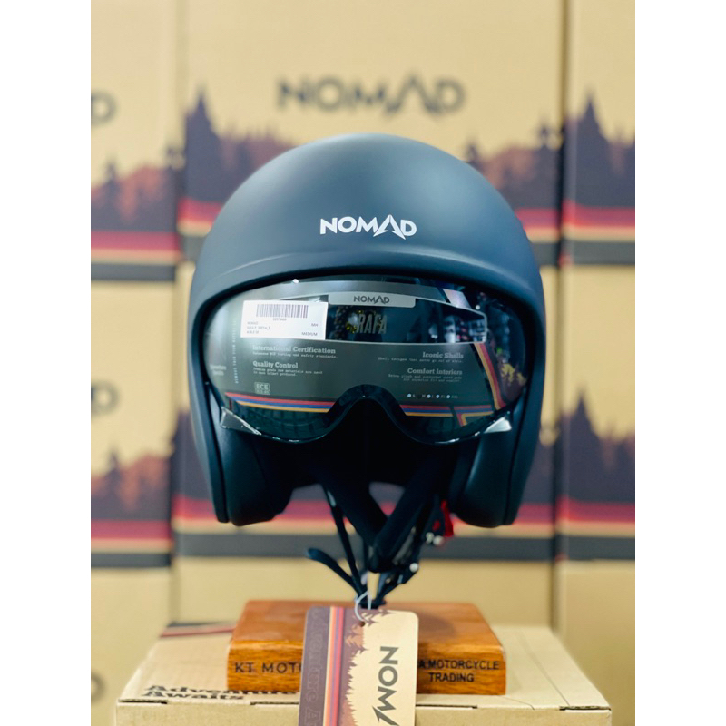 NOMAD RAFA Open Face Helmet w/ Free Clear Visor (Retro Helmet) | Lazada PH