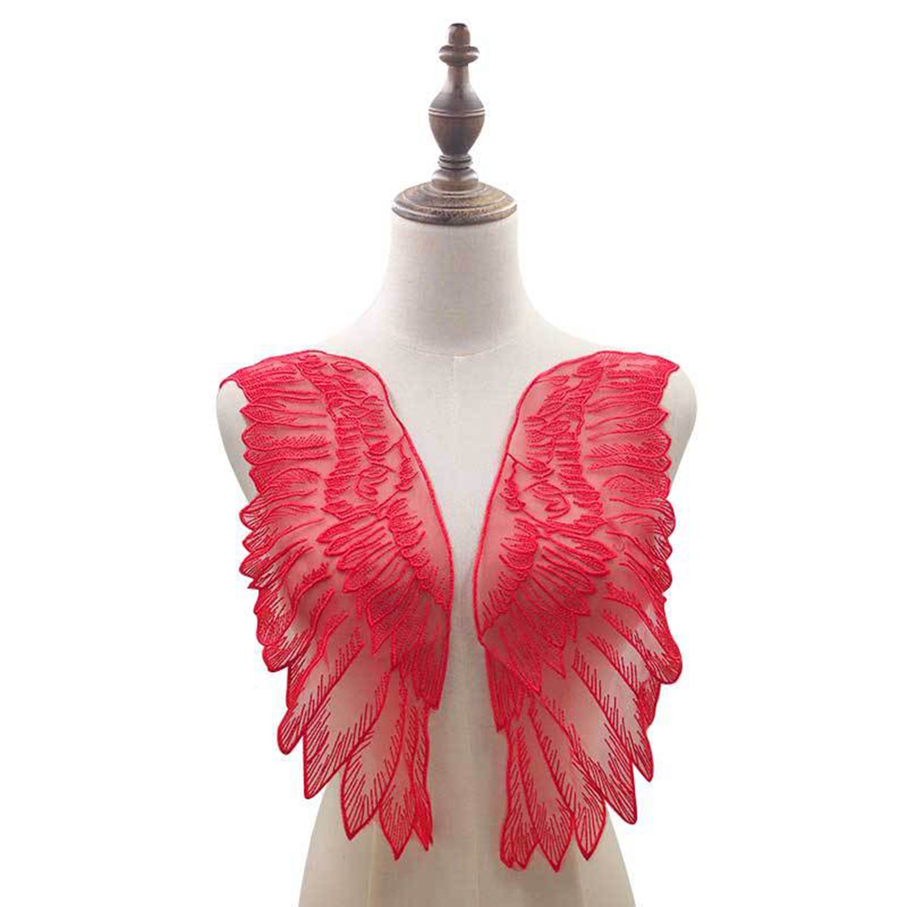 1Pair 3D Black Wings Cloth For Women Applique Badge Lace Sewing Patches ...