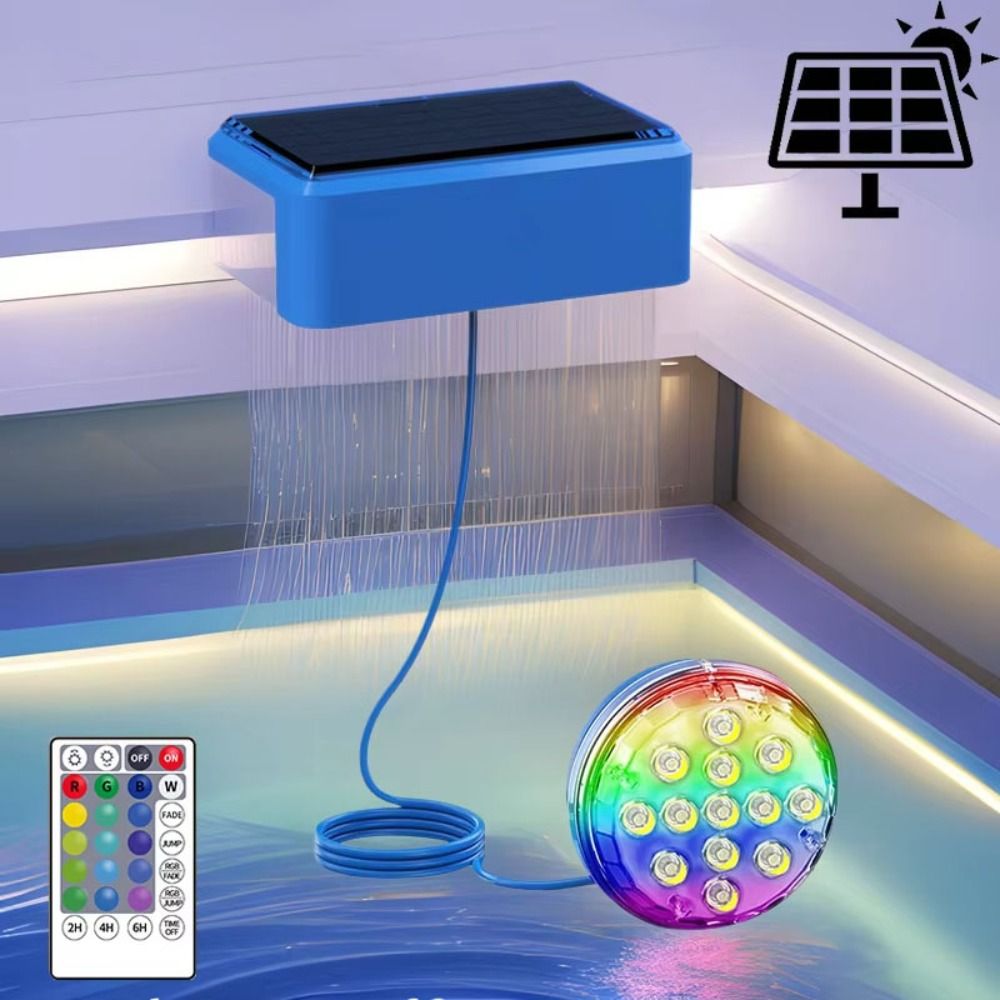 Color Changing Remote Control Solar Pool LED Light RGB Color Timer ...