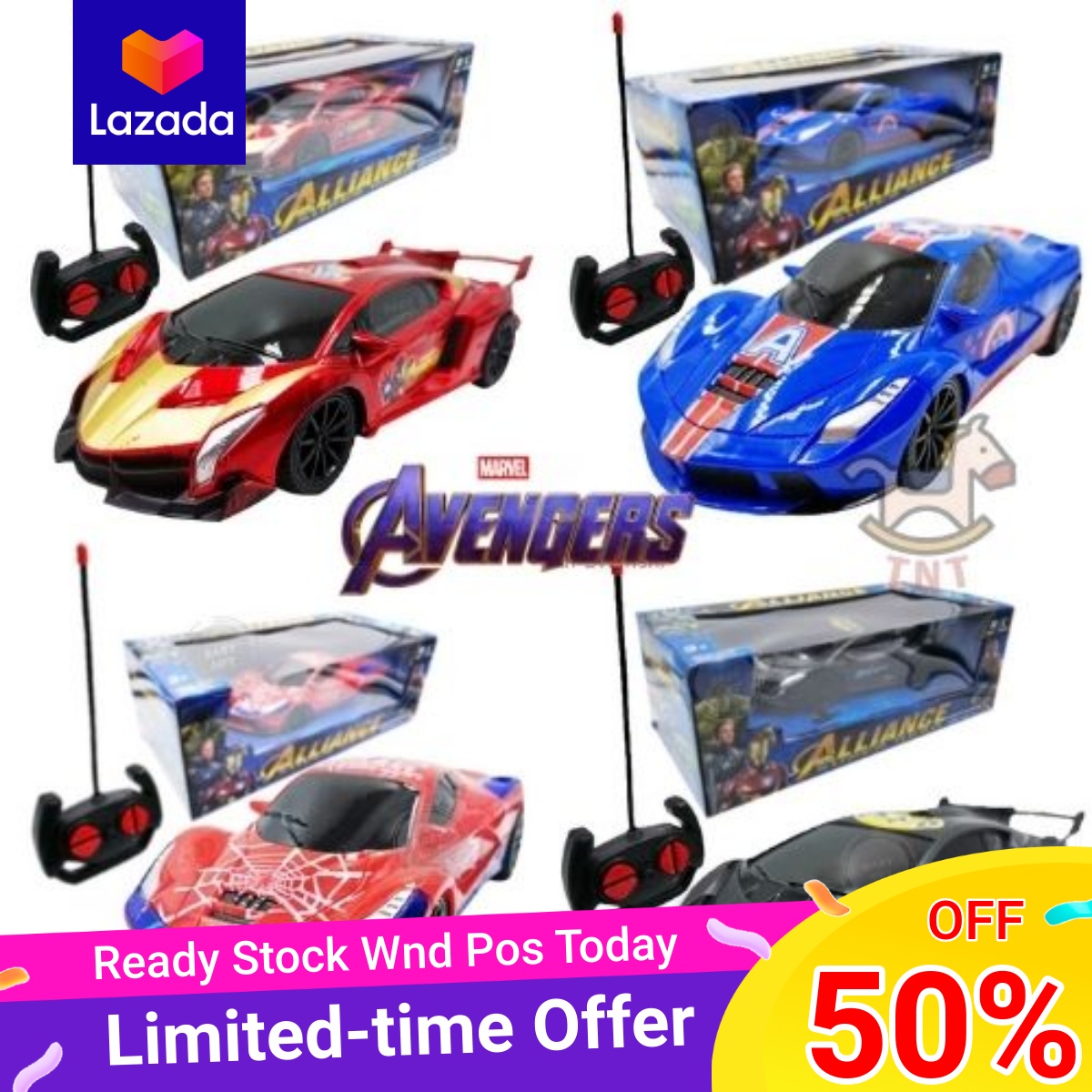 Remote Control Car IRON MAN BATMAN SPIDER-MAN Super Hero Avengers Toys ...