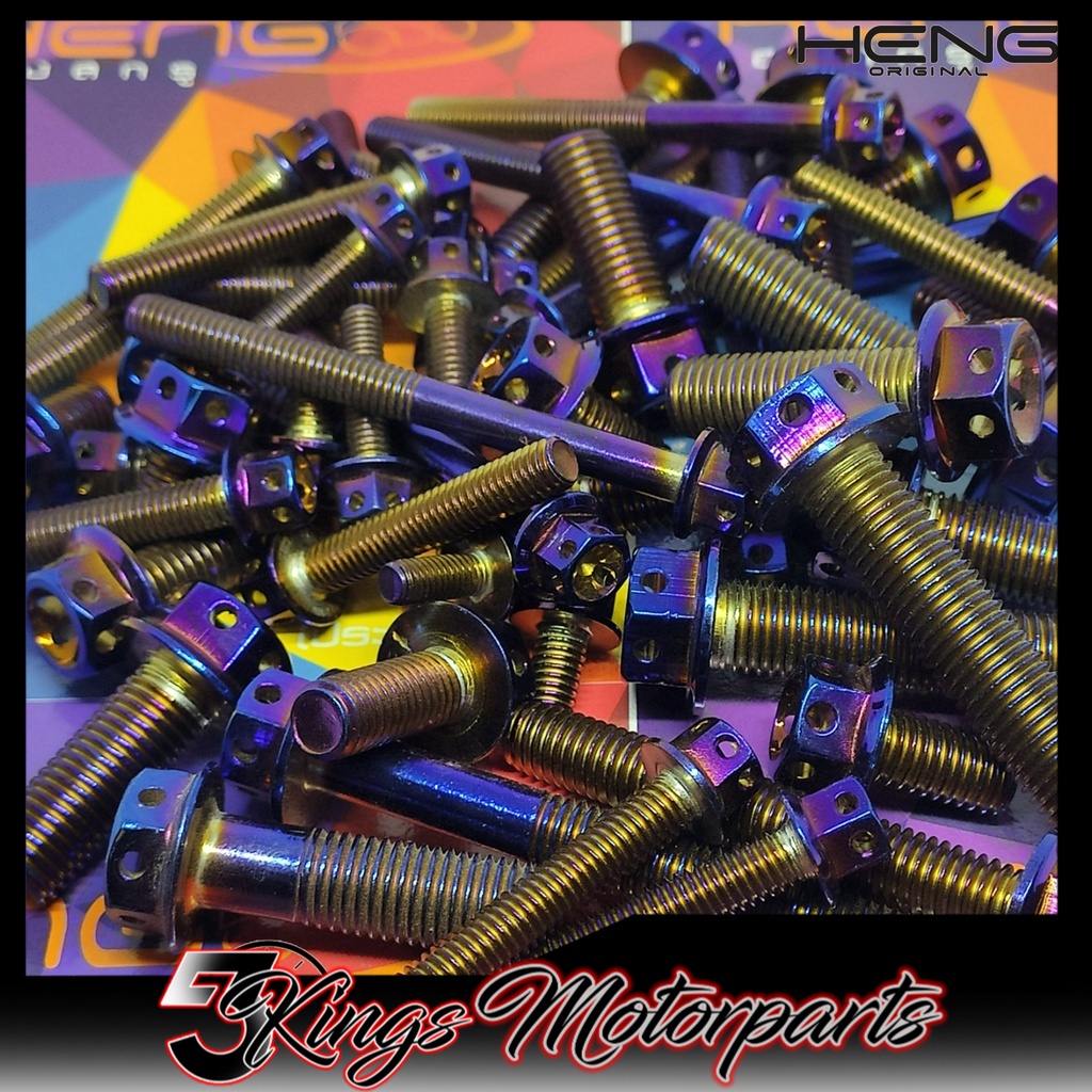 ( PER PC ) HENG ORIGINAL FLOWER TYPE TITANIUM BOLTS STAINLESS HIGH ...