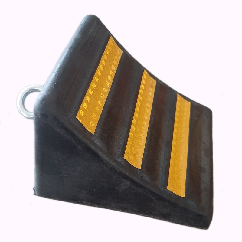 【FREE SHIPPING】Heavy Duty Industrial Rubber Wheel Chock Blocks w/Handle ...