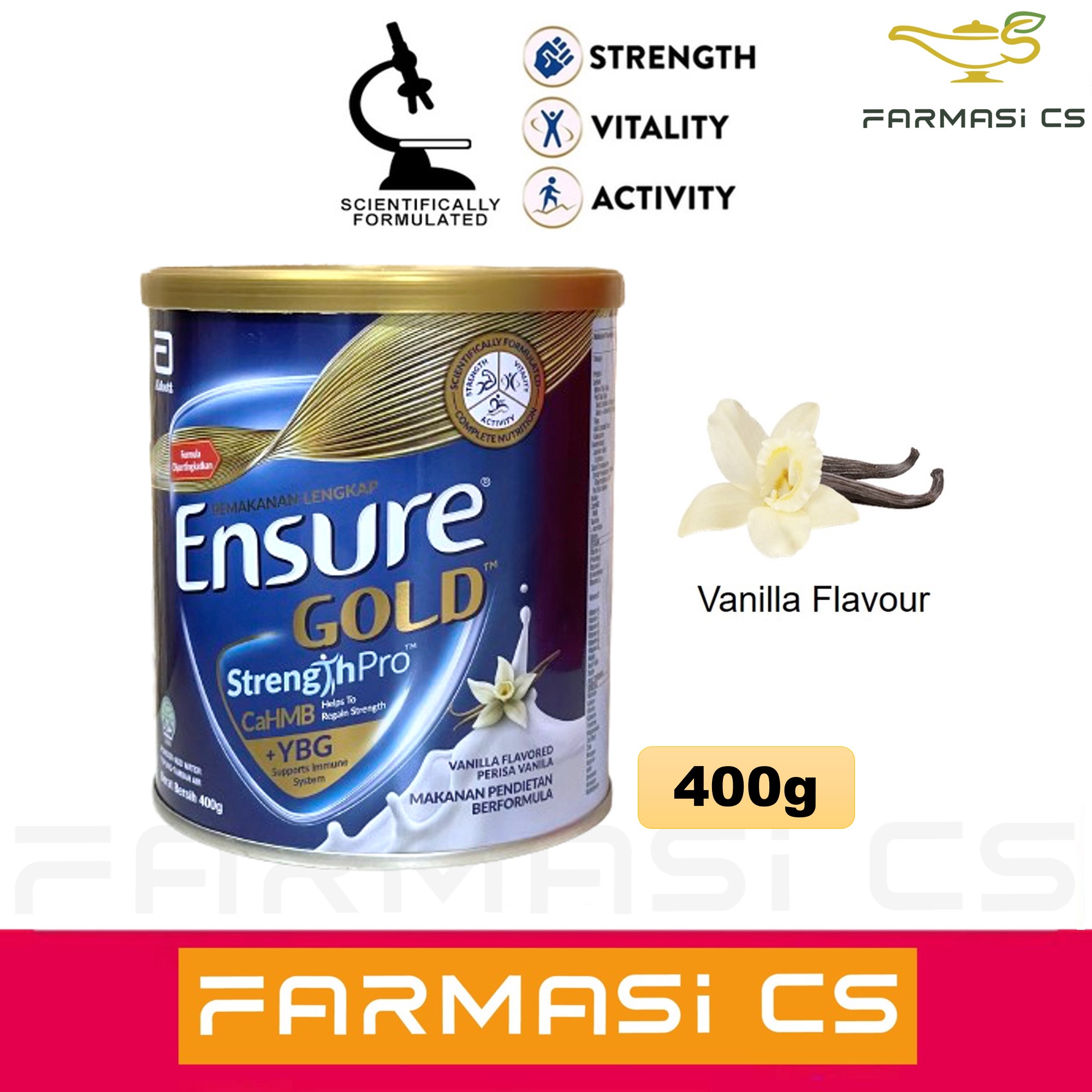 Abbott Ensure Gold Vanilla Flavour 400g EXP:06/2025 [ milk powder ...