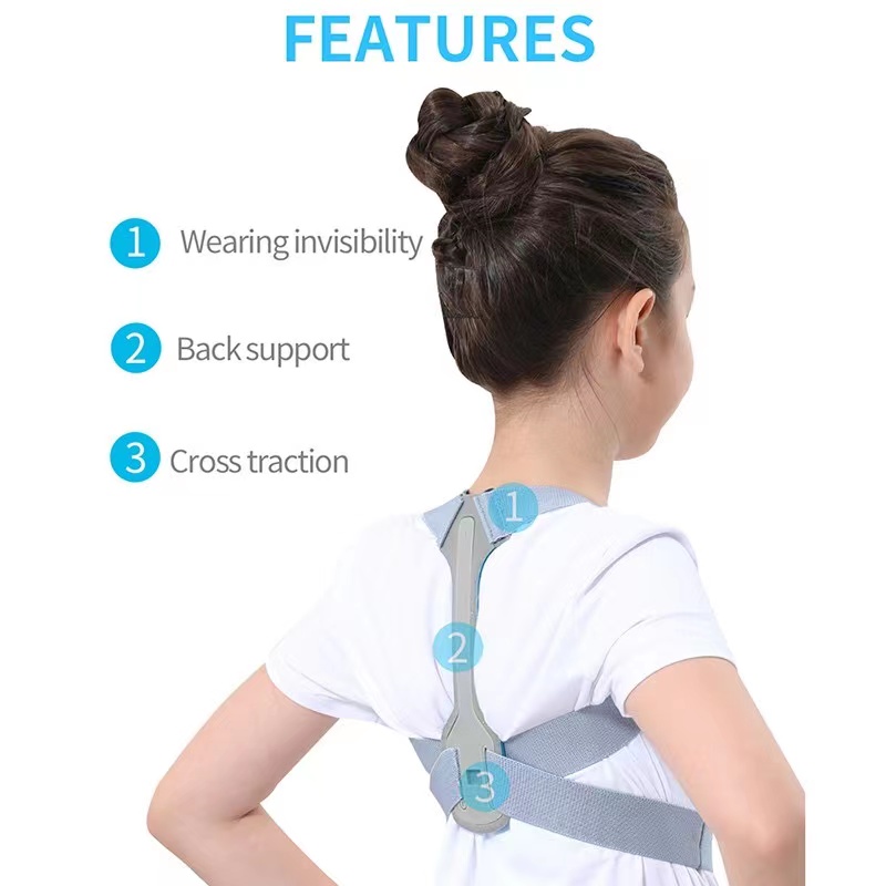 Children Adjustable Posture Corrector Back Support Boys Girls Shoulder ...
