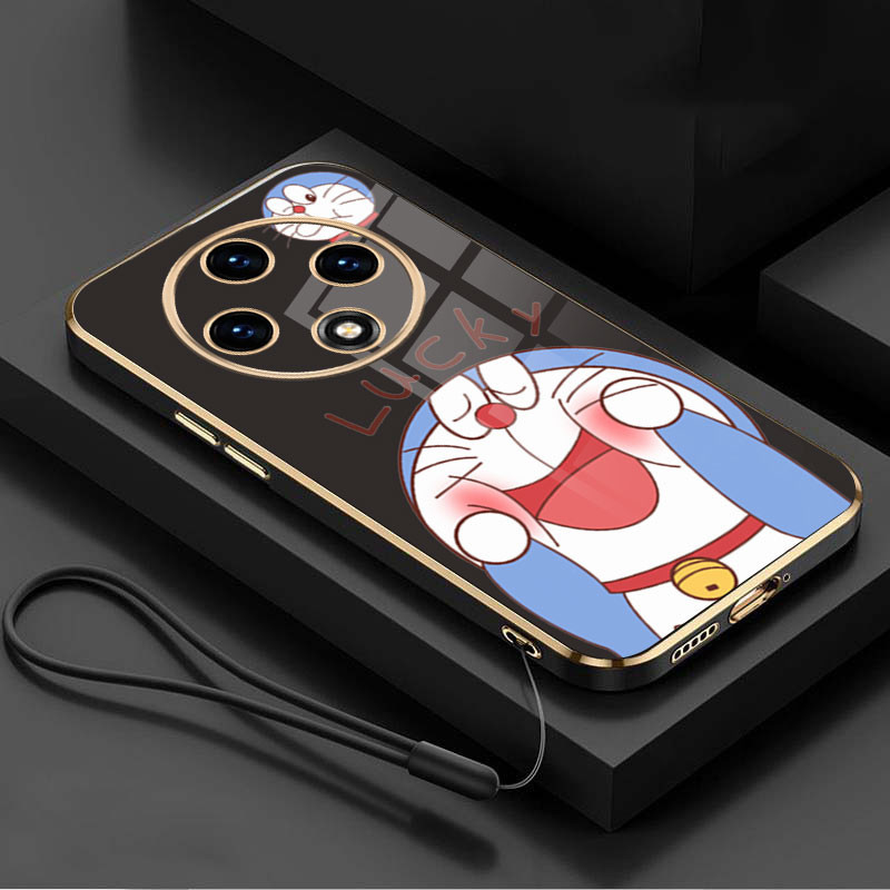 Xiaomi Redmi 14C Lovely Doraemon Rubber Phone Cover Glossy Plating Case ...
