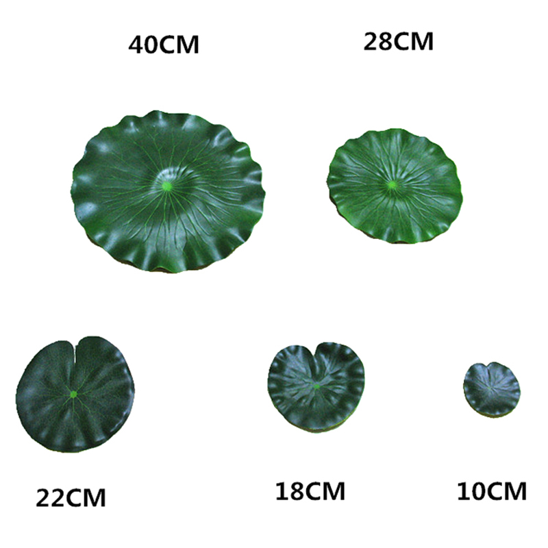 Room decoration Artificial Floating Lotus Leaves Fake Foliage Plant 10 ...