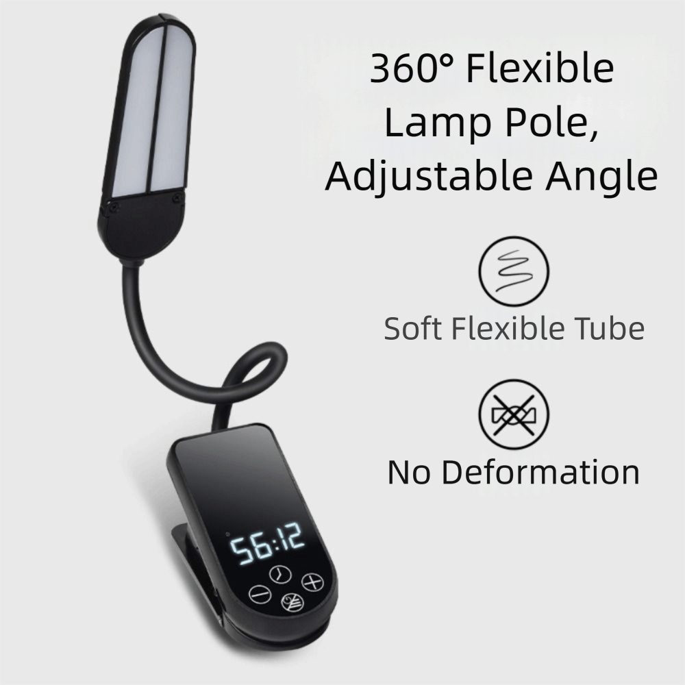 Creative LED Light Book Light Rechargeable Double Head Clip Light Mini ...