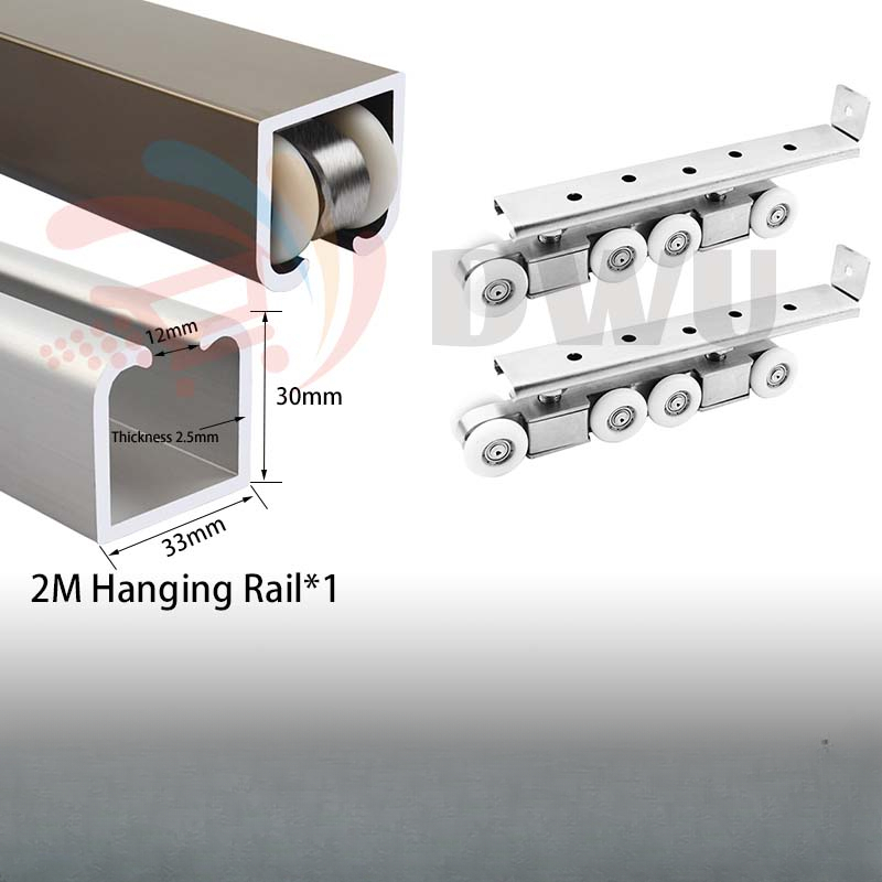 Sliding Door Roller (Nylon/Steel) Set 80 to 100kg with 2 meter Track ...