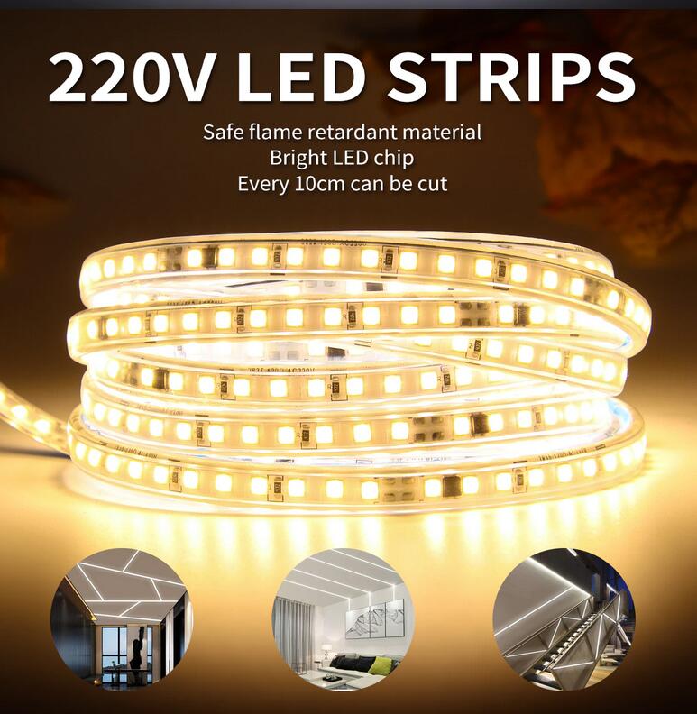 1-20Meter 240V IP67 Every 10cm Cuttable LED Strip Light Ceiling Light ...