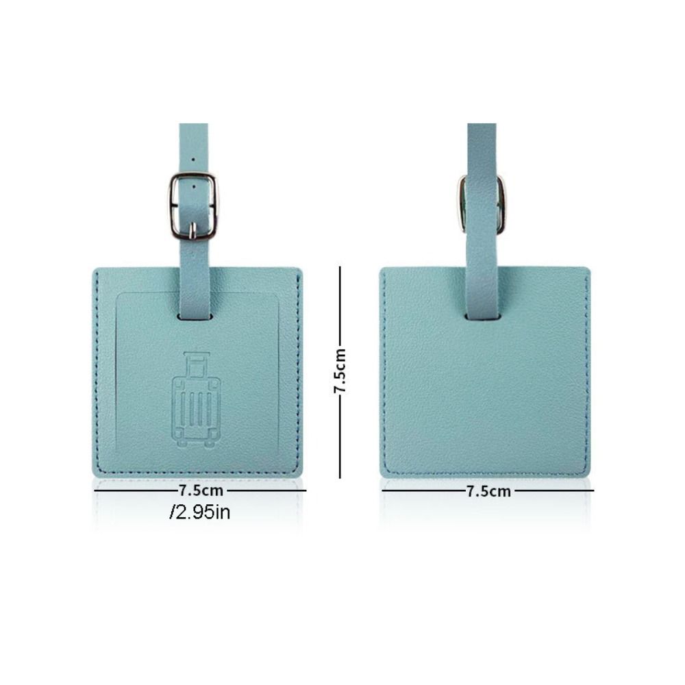 Soft Square Shape PU Luggage Tag Colorful Travel Accessories ...