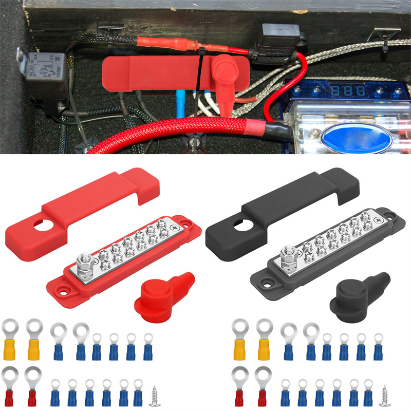 Car Terminal Block Negative Bus Bar 12V 180A Power Distribution Block ...