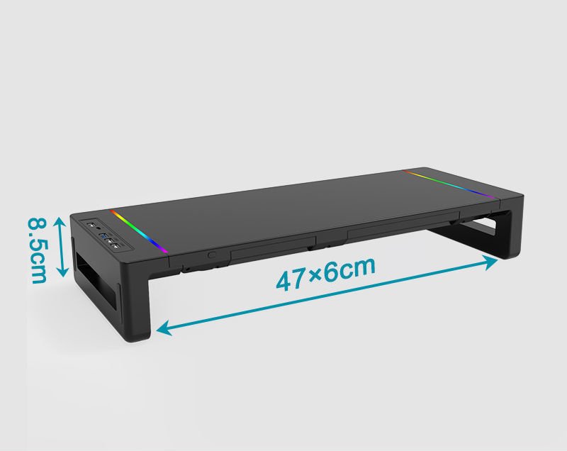 USB 3.0 Monitor Riser Adjustable Monitor Stand Computer Foldable Stand ...