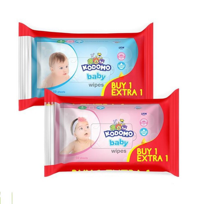 Kodomo Baby Wipes Rice Milk Pink 10'S Buy 1 Extra 1 KODOMO Baby Wipes ...