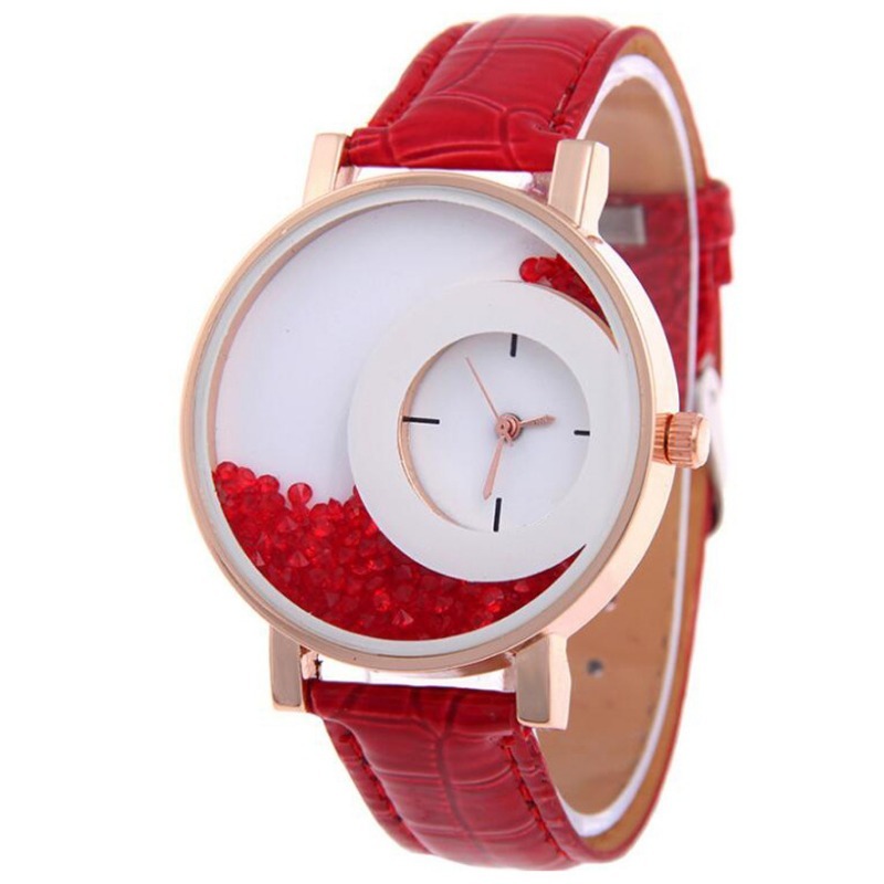 Broken Diamond Large Dial Student Watch Casual Fashion Versatile Women ...