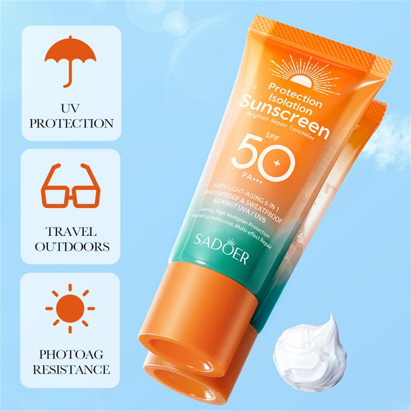 1pcs SPF 50+ PA+++ Facial Sunscreen Oil Control Sun Gel-Cream UVA UVB ...