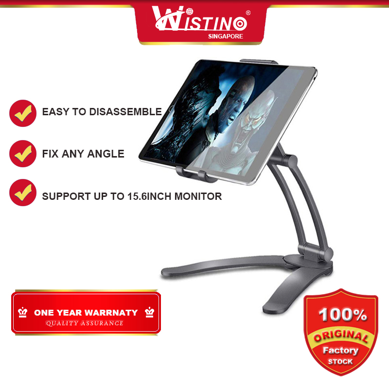 Wistino Rotating Portable Monitor Wall Desk Metal Stand Fit For Below ...
