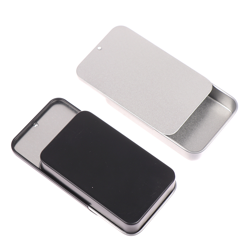 80*50*15mm Mini Iron Box Slide Cover Storage Box Portable Tin Boxes ...