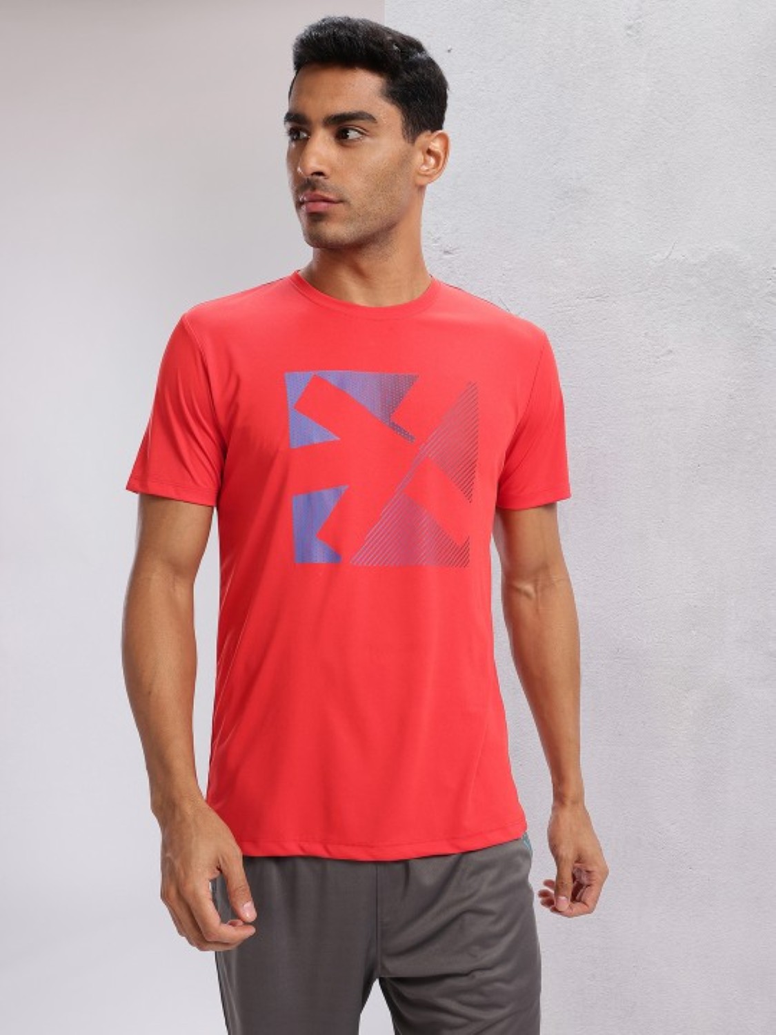 HRX by Hrithik Roshan Brand Logo Printed Training T-shirt For Men ...