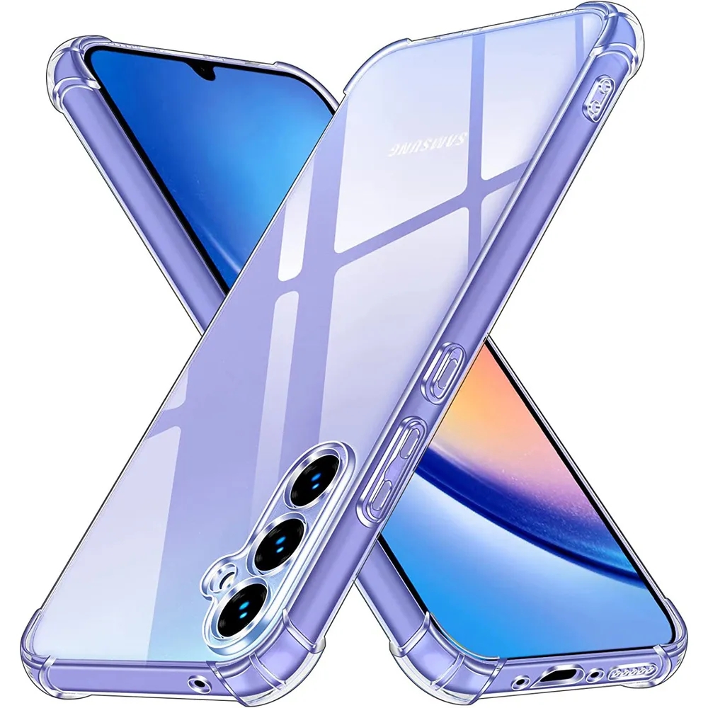 กันกระแทกเคสโทรศัพท์ใสสำหรับ Samsung Galaxy A25 A55 A35 A15 A05 A05s A24 A54 A53 A34 A14 A04 ...