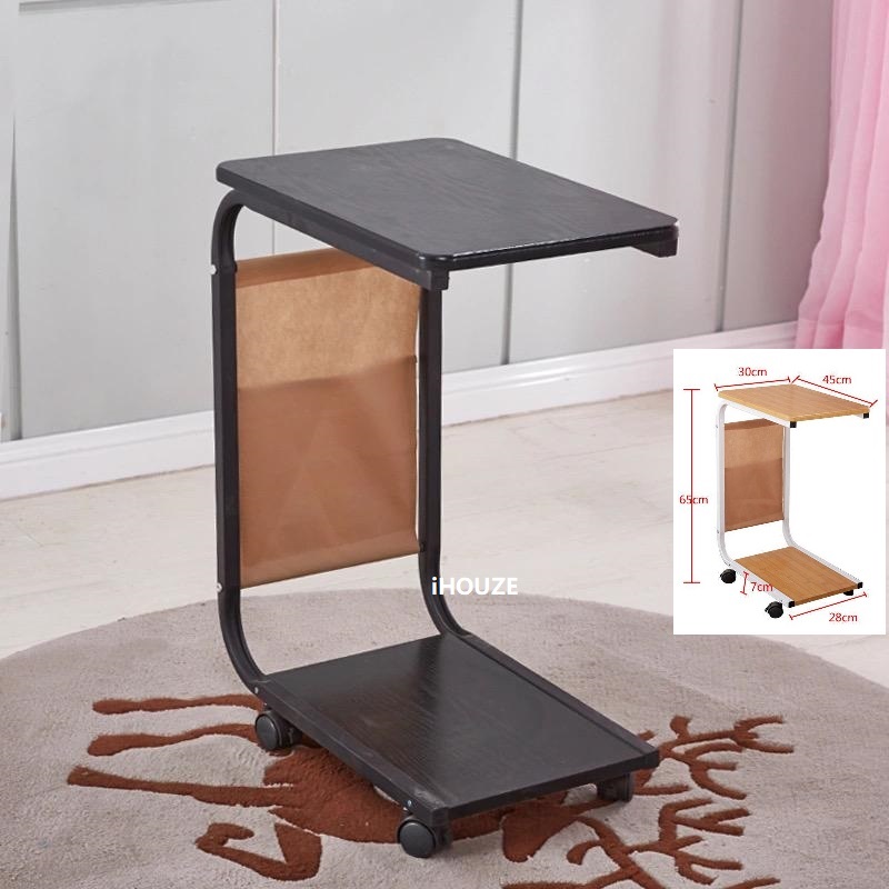 C Table Living Room Removable Side Table With Storage Bag Lazy Small ...