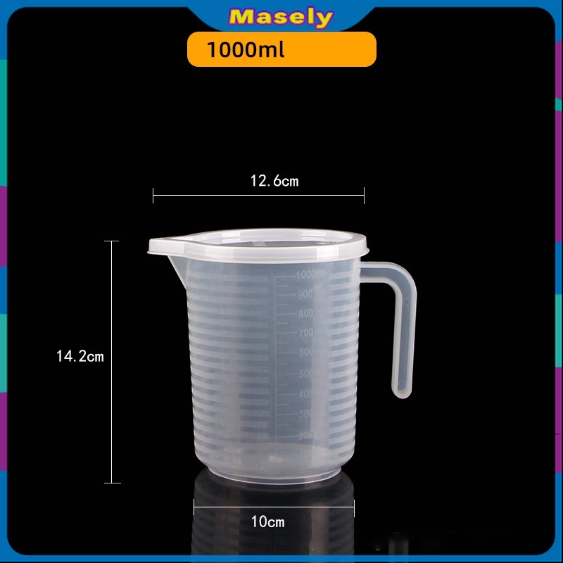 Masely 500/1000/2000/3500/5000ml Clear Plastic Measuring Cup Pitcher ...