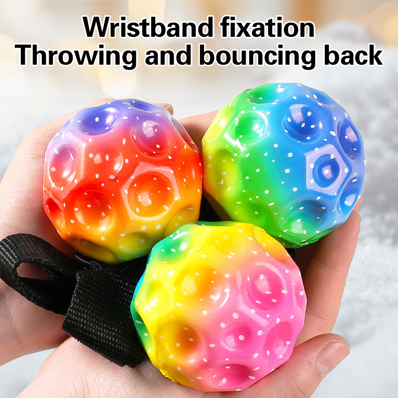 Jump Ball High Bouncing Ball Exercise Leisure Wrist Return Rubber Ball ...